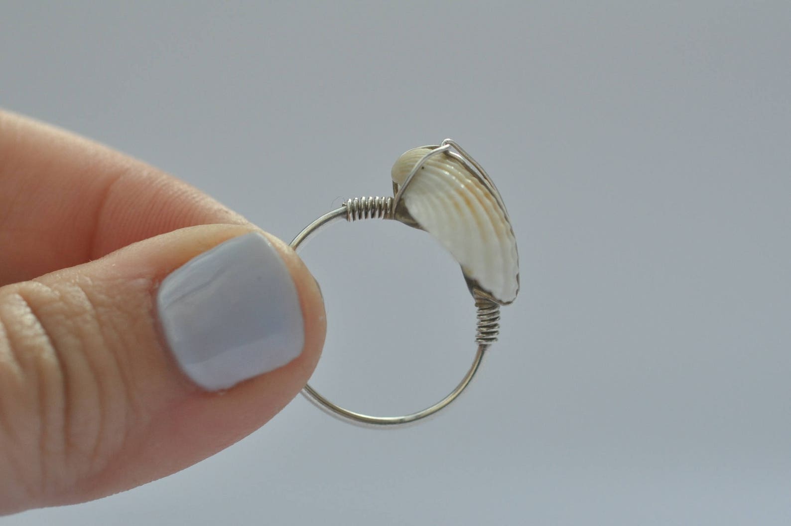 Real shell ring silver ring ocean jewelry beach ring | Etsy