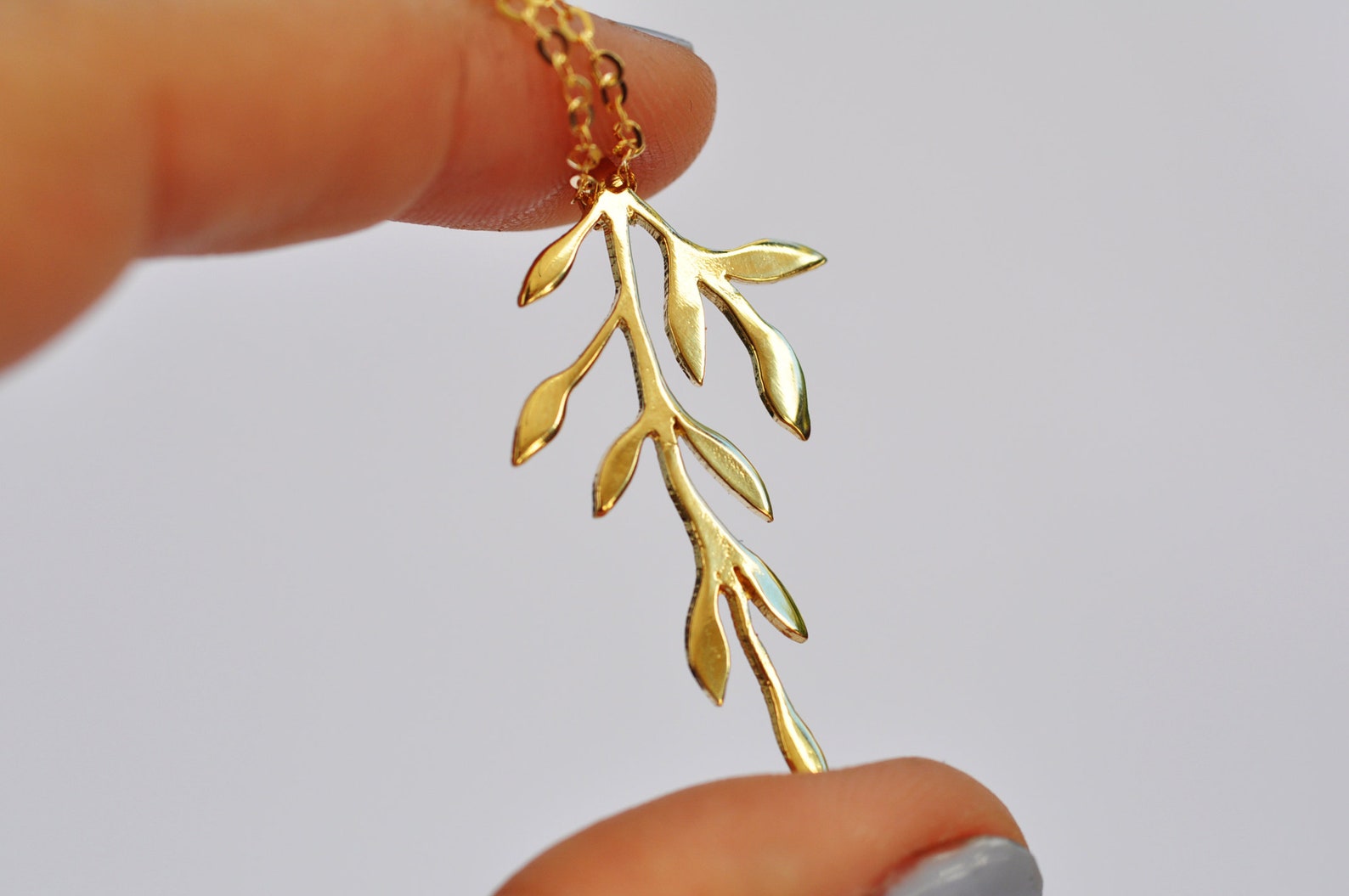 Leave necklace, gold leave jewelry, gold leave pendant, gold leaf ...