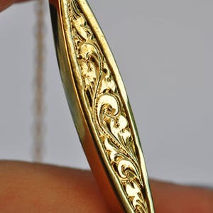 Gold Engraved Necklace, Gold Necklace, Personalized Jewelry, Gold ...