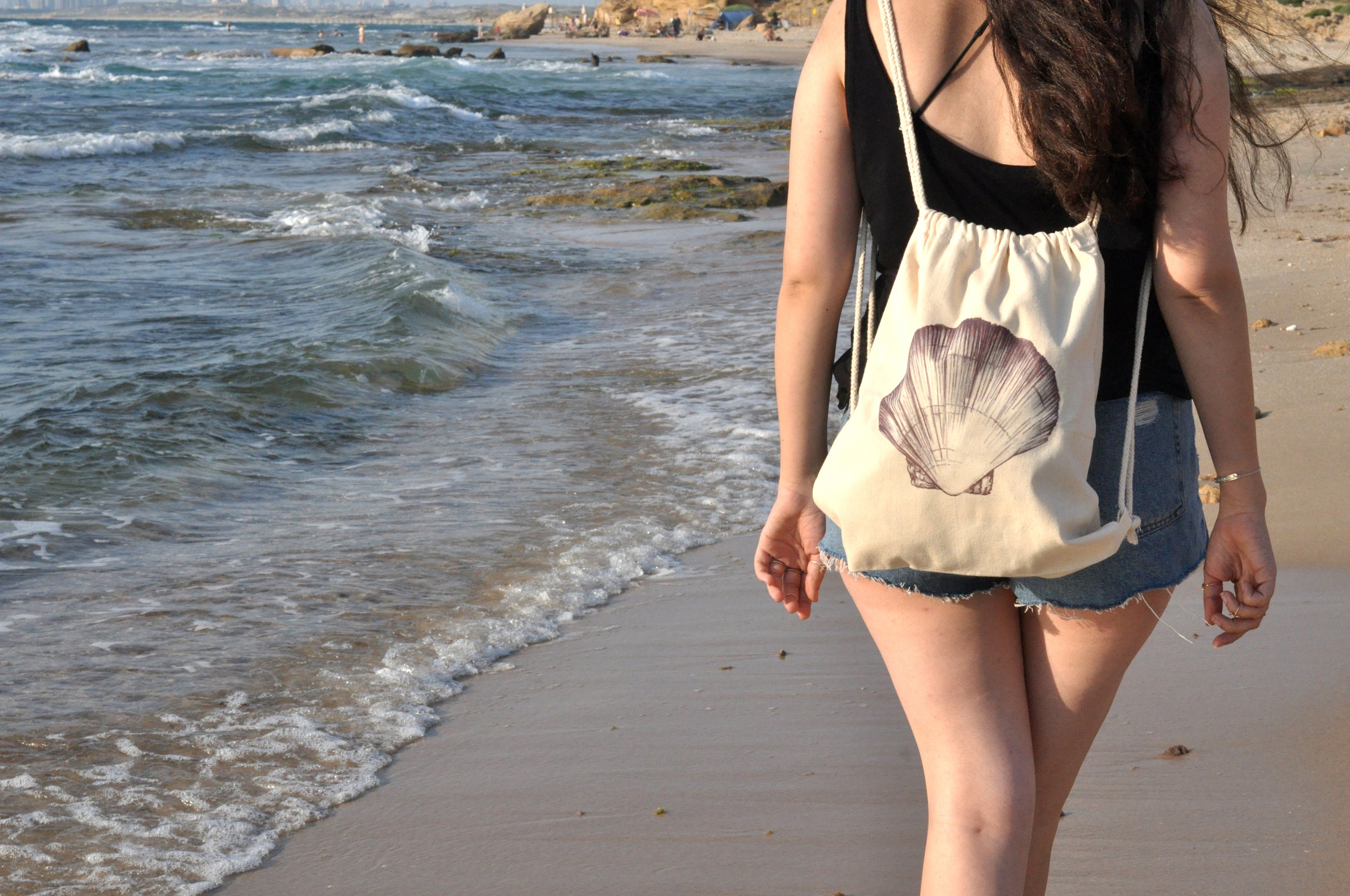 Beach Sack Bag, Ocean Sack Bag, Cotton Sack Bag, Shopping Sack Bag ...