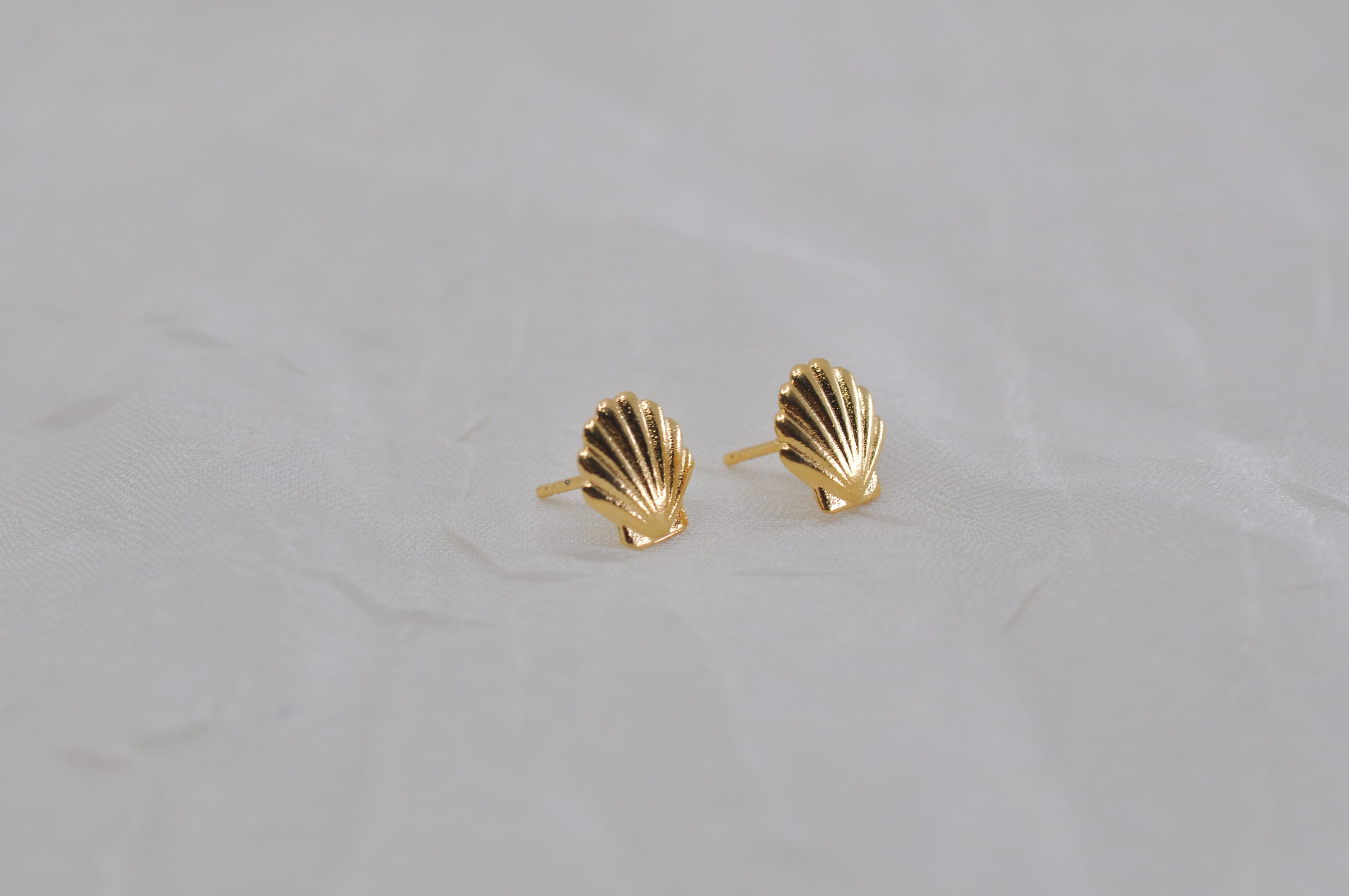 Shell Studs, Scalloped Shell, Tiny Shell Studs, Shell Jewelry, Mermaid ...
