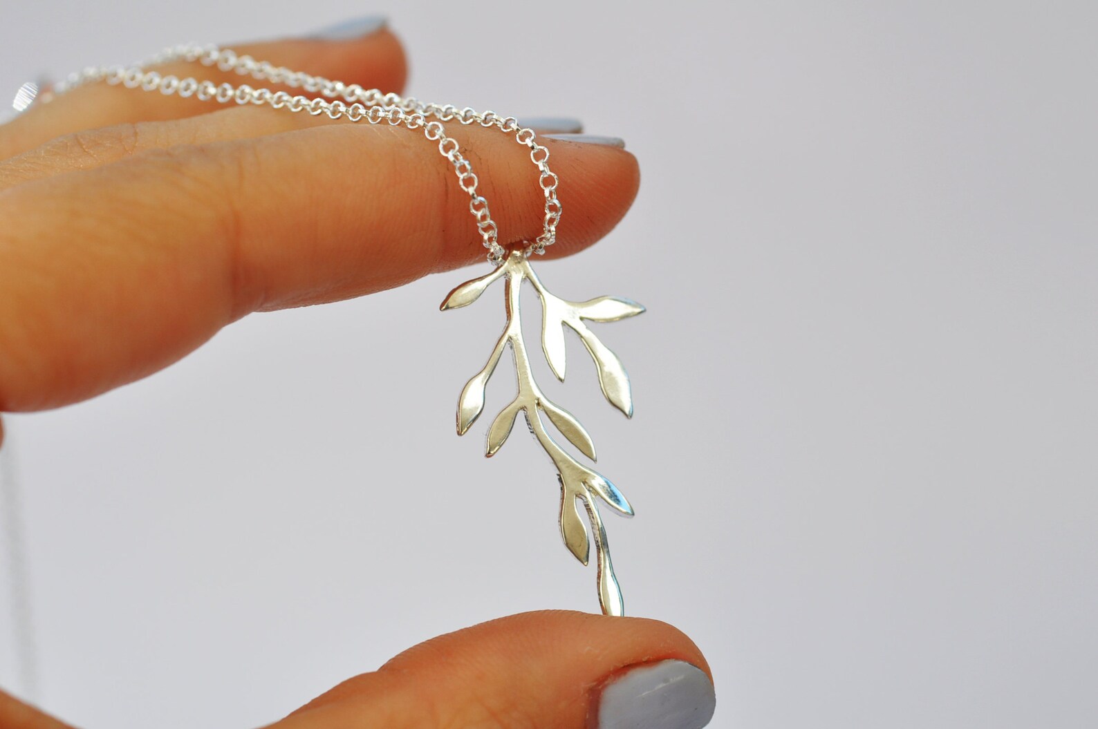 Leave Necklace Silver Leave Jewelry Silver Leave Pendant - Etsy