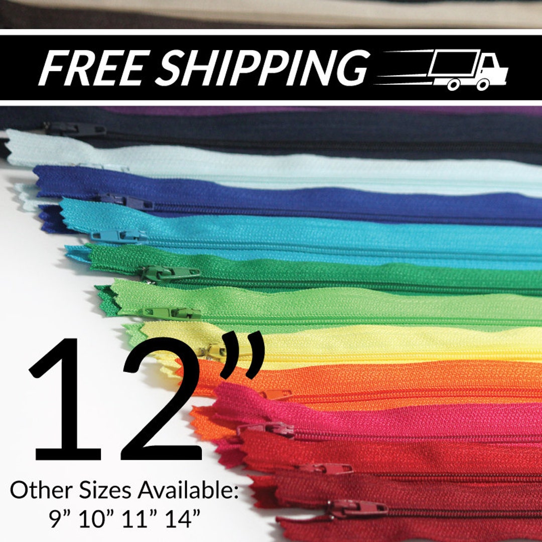 SALE - 12 Inch Zippers - 50 Pieces - Variety - Etsy