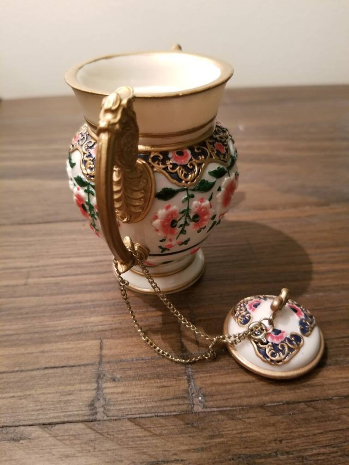 Beautiful NINI floral Urn Handpainted Teapot - Etsy