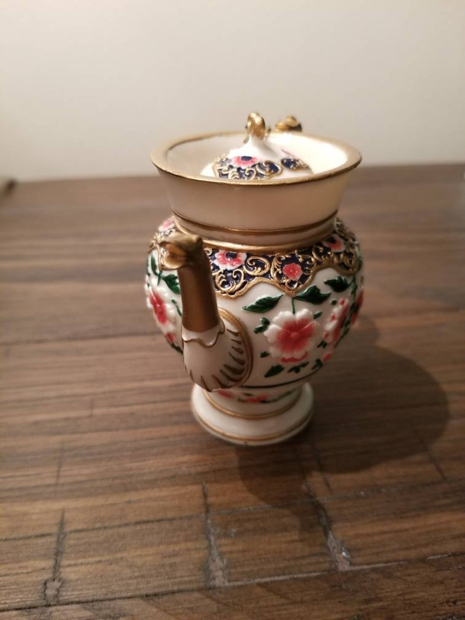 Beautiful NINI floral Urn Handpainted Teapot - Etsy