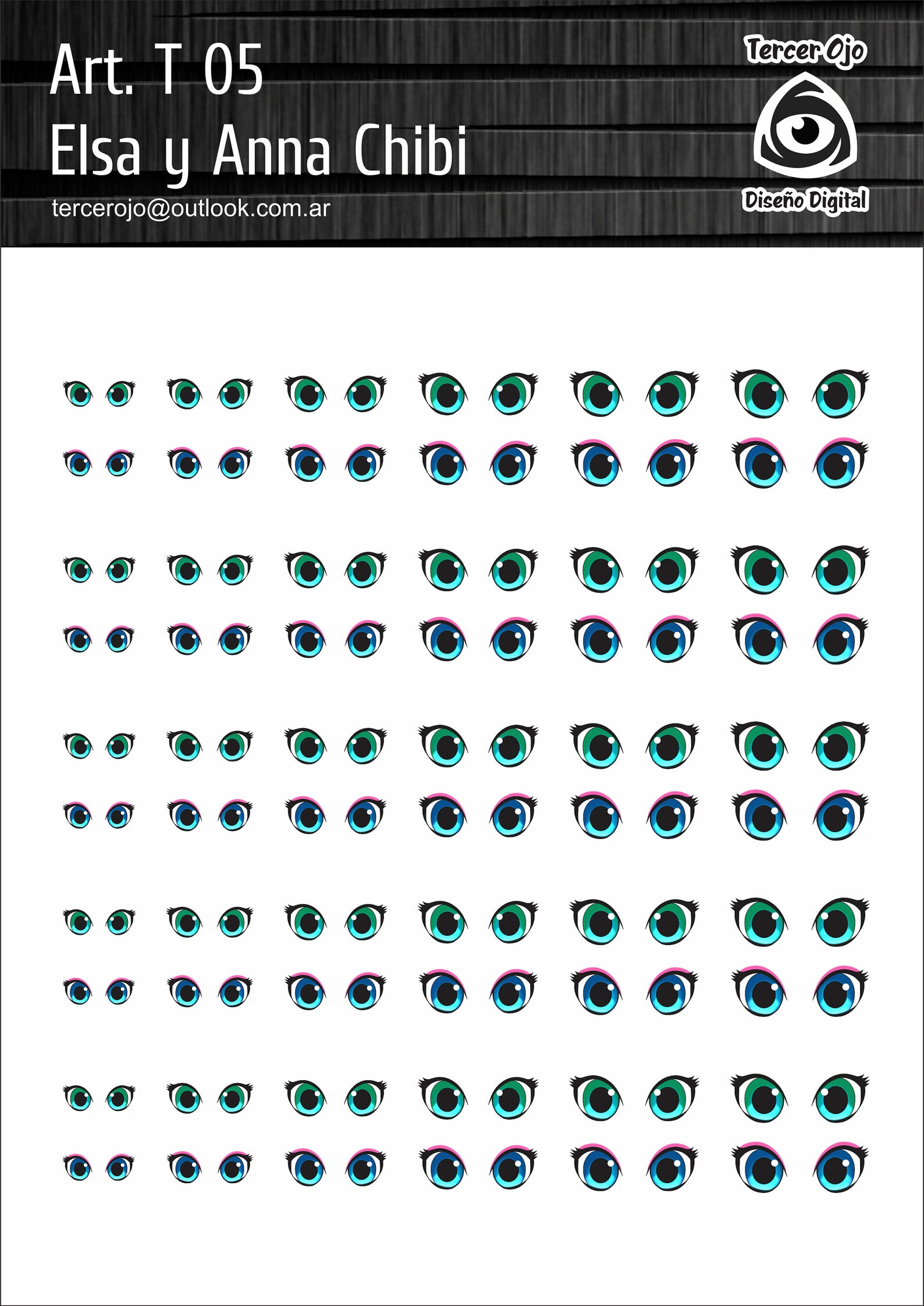 Printable Eyes PDF File Elsa and Anna - Etsy