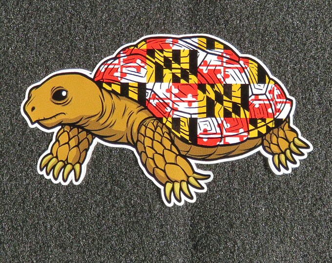 Maryland Flag Turtle 5 Decal - Etsy