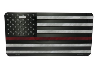 Thin Red Line Plate - Etsy