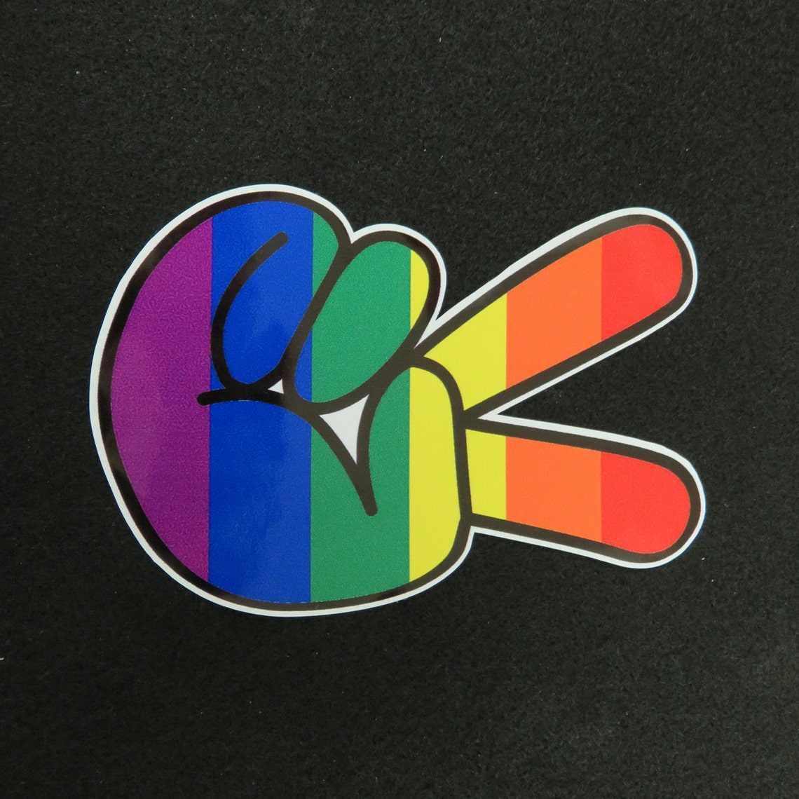 LGBTQ Hand Peace Sign 5 Tall Decal - Etsy