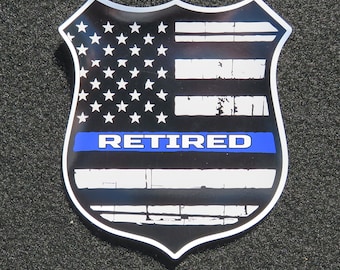 Retired Police Badge - Etsy