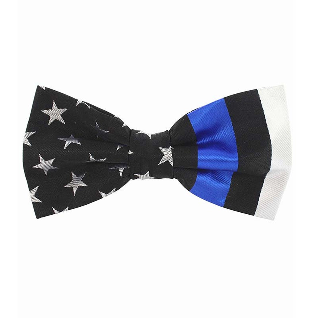 American Flag Blue Line Bow Tie - Etsy