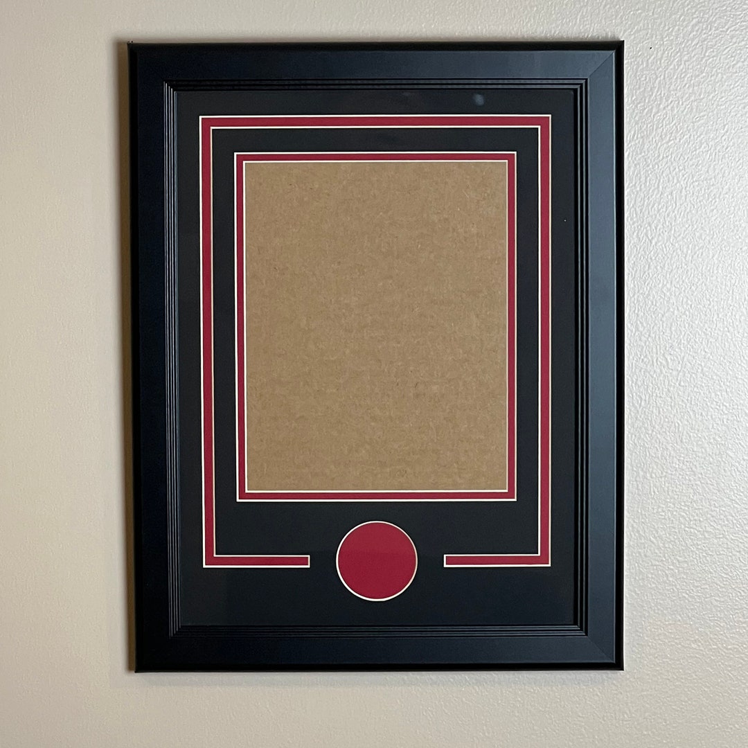 8x10 Picture Frame With Red Border and Coin Cut Out Area - Etsy
