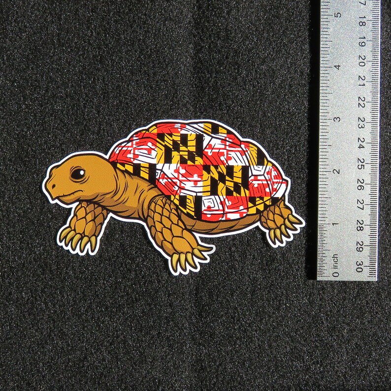 Maryland Flag Turtle 5 Decal | Etsy