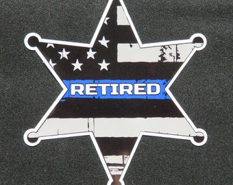 Retired Police Decal - Etsy