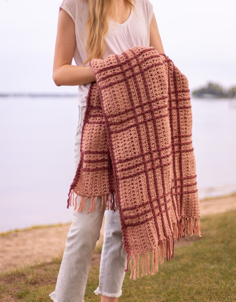 Heritage Plaid Blanket Crochet Pattern PDF Instant Digital - Etsy