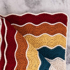 Wavy Baby Blanket Crochet Pattern - PDF Instant Digital Download - Etsy