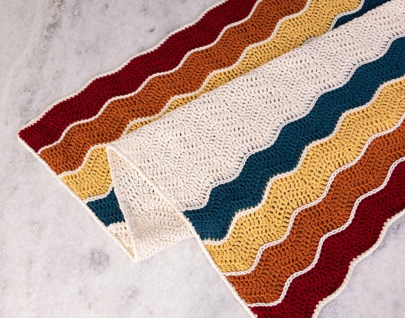 Wavy Baby Blanket Crochet Pattern PDF Instant Digital - Etsy