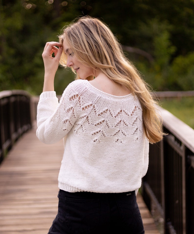 Lumi Sweater Knitting Pattern - Top Down, Lace, Circular Yoke Sweater ...