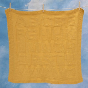Alphabet Blanket Knitting Pattern - PDF Instant Digital Download - Etsy
