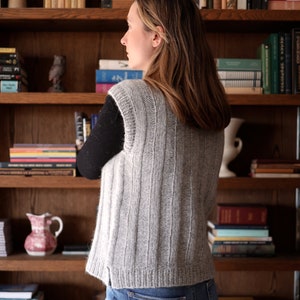 Wide Ribbed Vest Knitting Pattern - PDF Instant Digital Download - Etsy