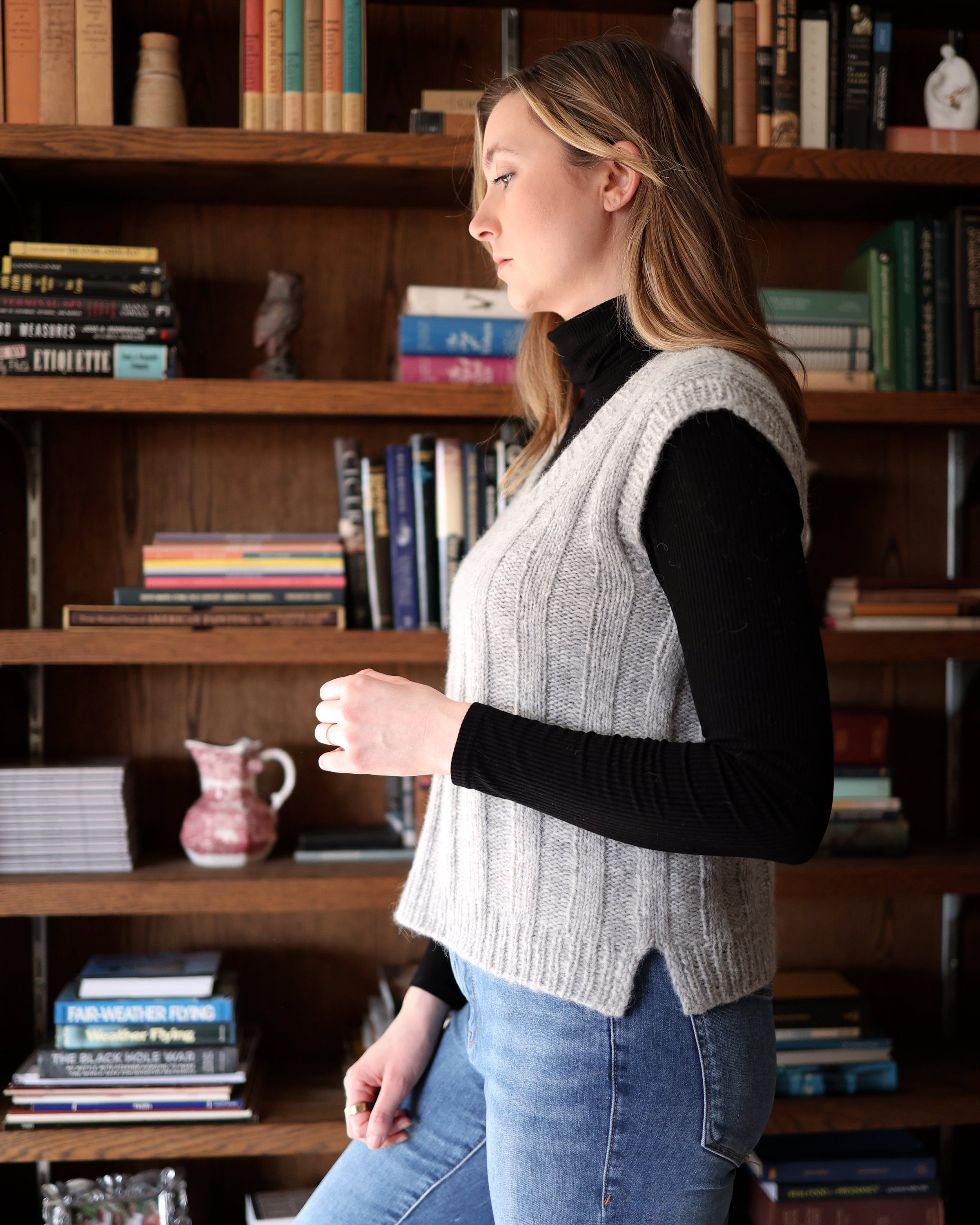 Wide Ribbed Vest Knitting Pattern - PDF Instant Digital Download - Etsy