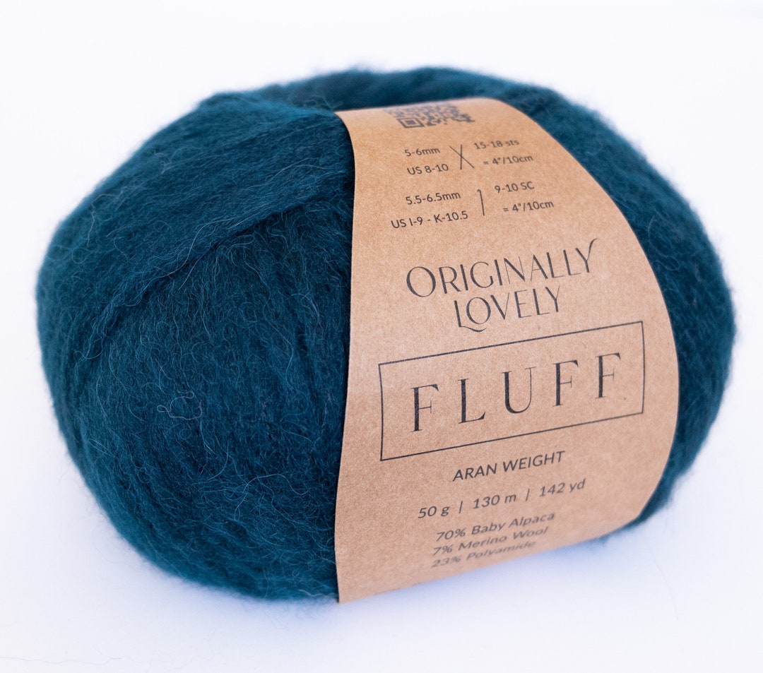 FLUFF - Fluffy Baby Alpaca Aran Yarn – Originally Lovely, Lightweight ...
