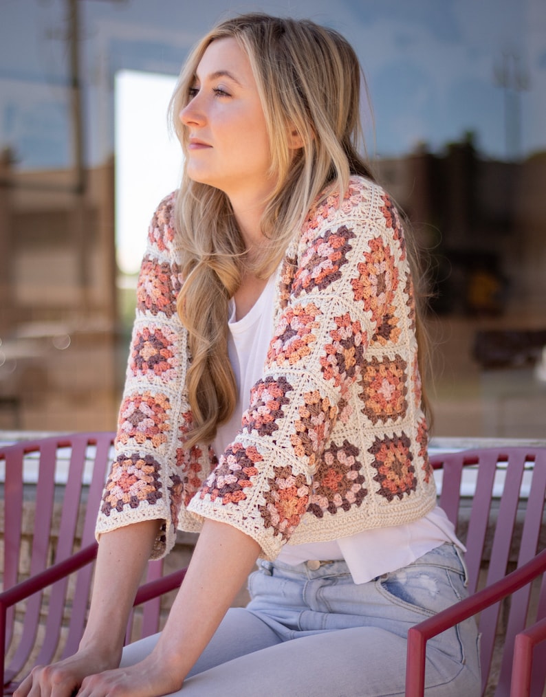 Granny Square Cardigan Crochet Pattern - PDF Instant Digital Download ...