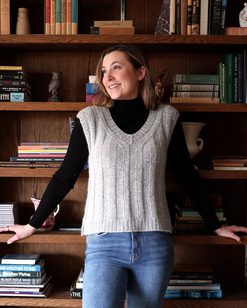 Wide Ribbed Vest Knitting Pattern - PDF Instant Digital Download - Etsy