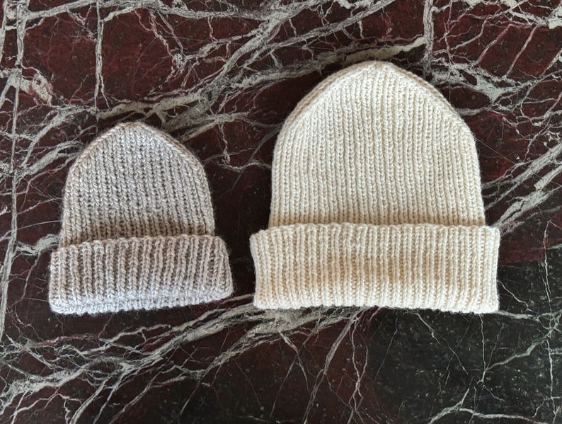 Ribbed Beanie Knitting Pattern: Baby to Adult Sizes (PDF Download) - Etsy