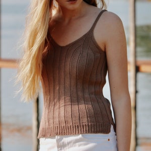Vera Tank Knitting Pattern PDF Instant Digital Download - Etsy Canada
