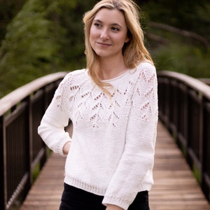 Lumi Sweater Knitting Pattern - Top Down, Lace, Circular Yoke Sweater ...