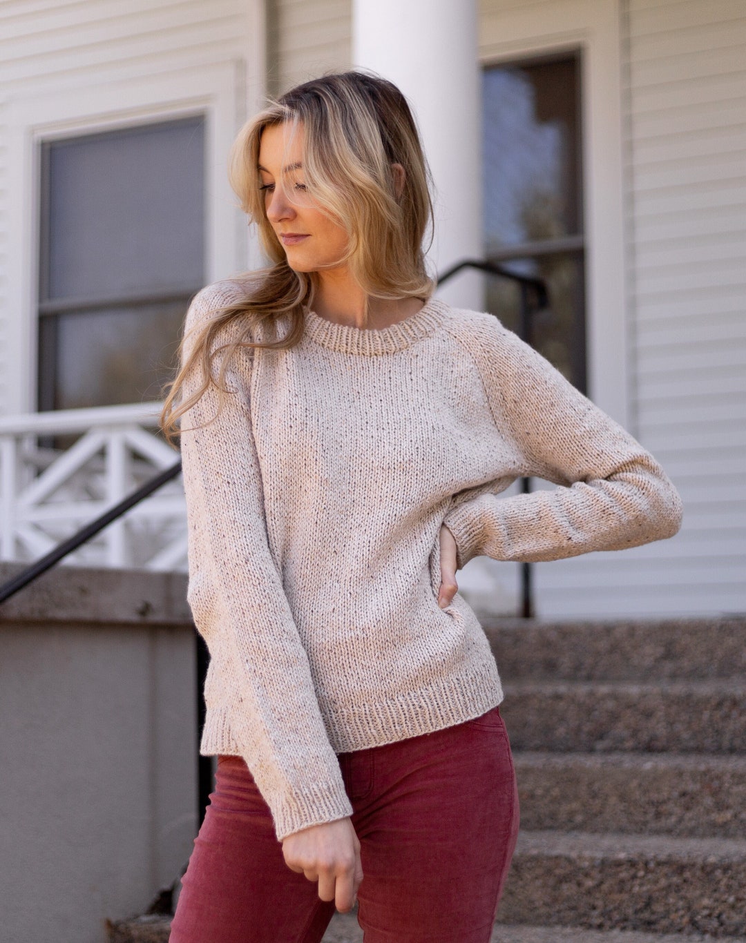 October Sweater Knitting Pattern: Top-down Raglan, Unisex Sizes (PDF ...