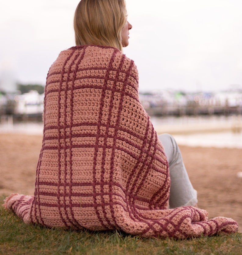 Heritage Plaid Blanket Crochet Pattern - PDF Instant Digital Download ...