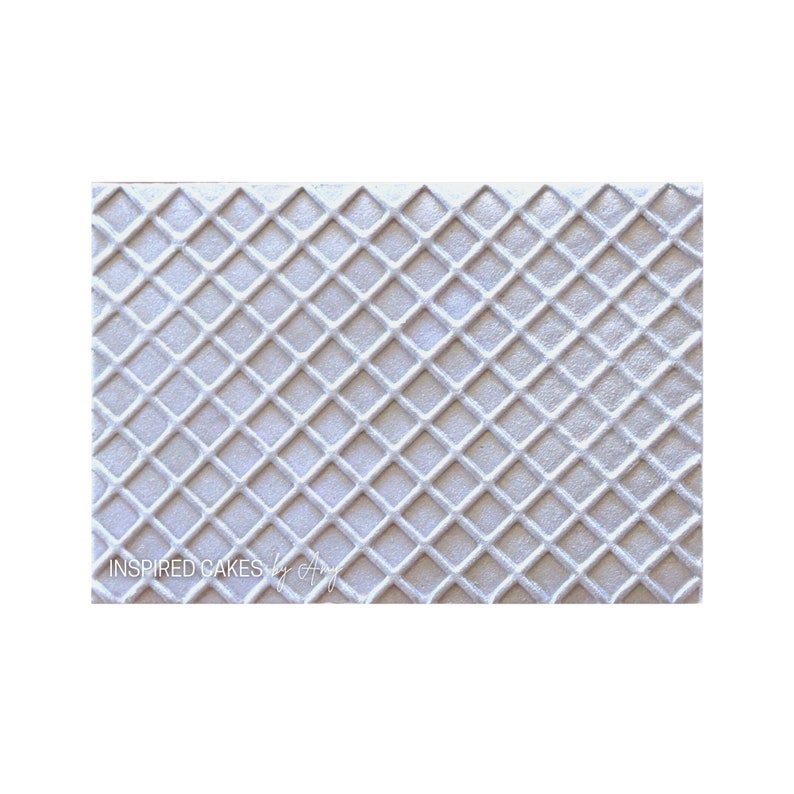 Lattice Waffle Grid Fence Mesh . Impression Mat Fondant & Icing Micro ...