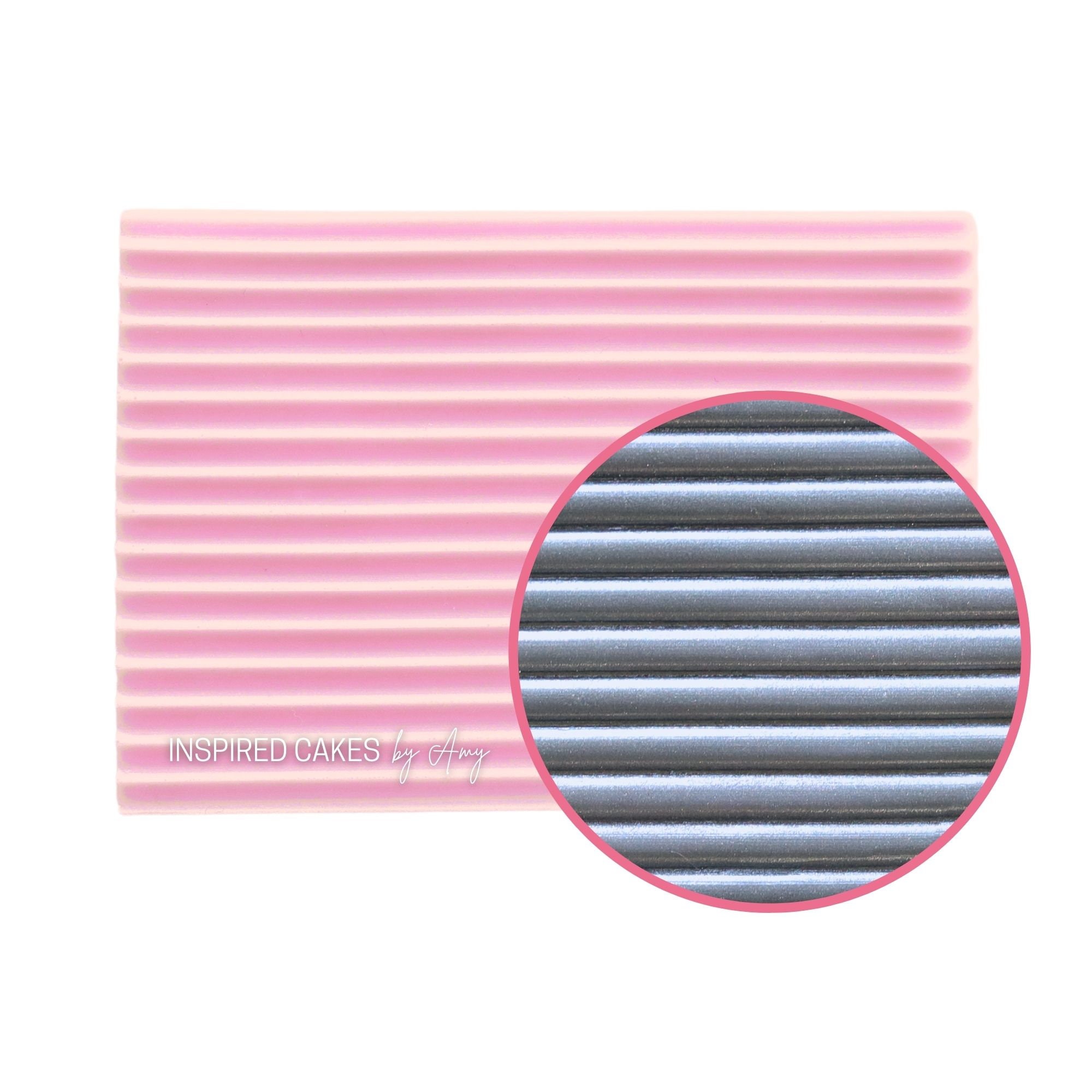 Rolled Lines, Ribbed, Curved Repeating Pattern Impression Mat | Fondant ...