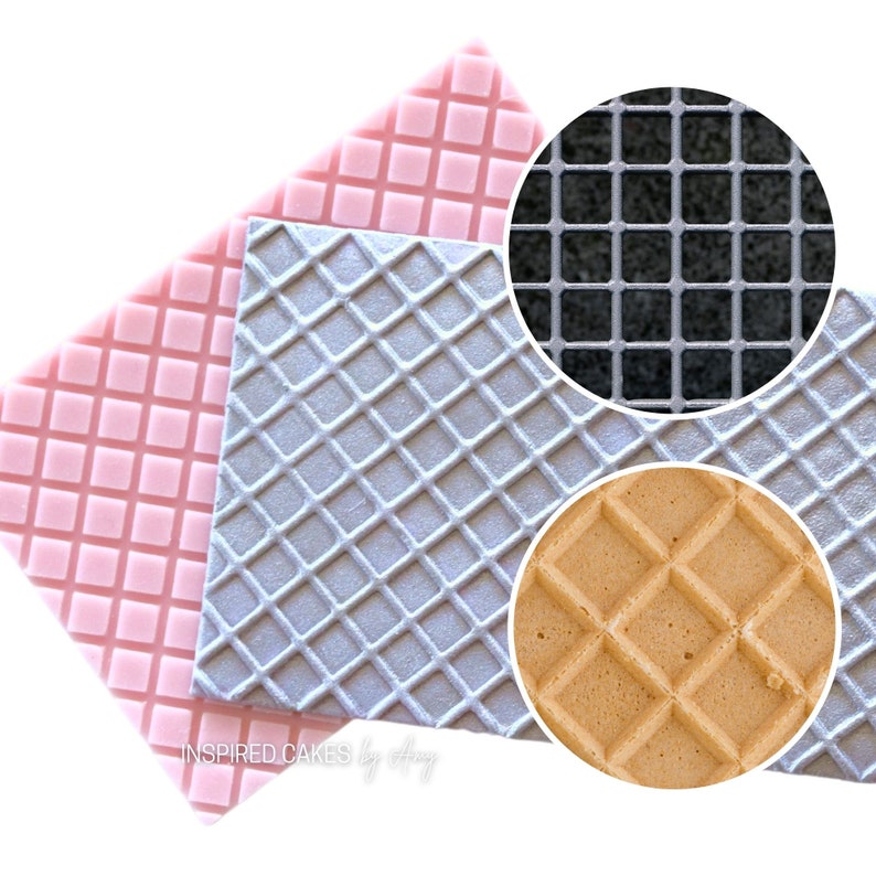 Lattice Waffle Grid Fence Mesh . Impression Mat Fondant & Icing Micro ...