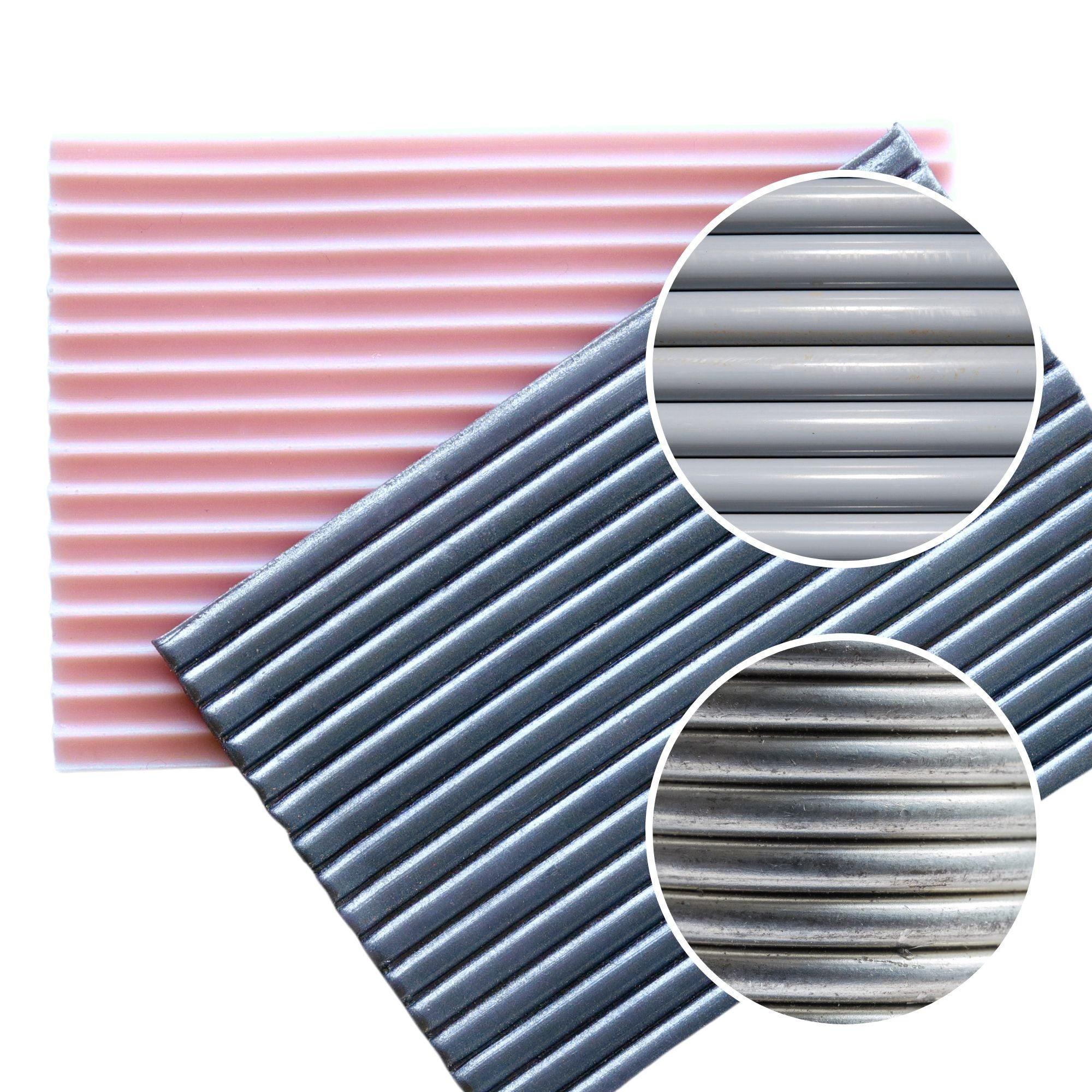 Rolled Lines, Ribbed, Curved Repeating Pattern Impression Mat | Fondant ...
