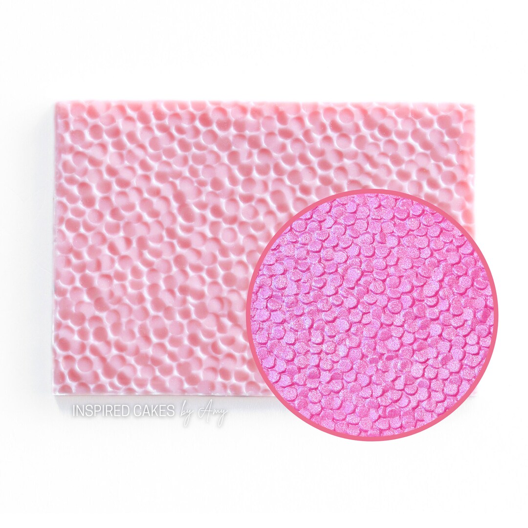 Sequin Impression Mat, Fondant & Icing Micro Texture Sheet, Polymer ...