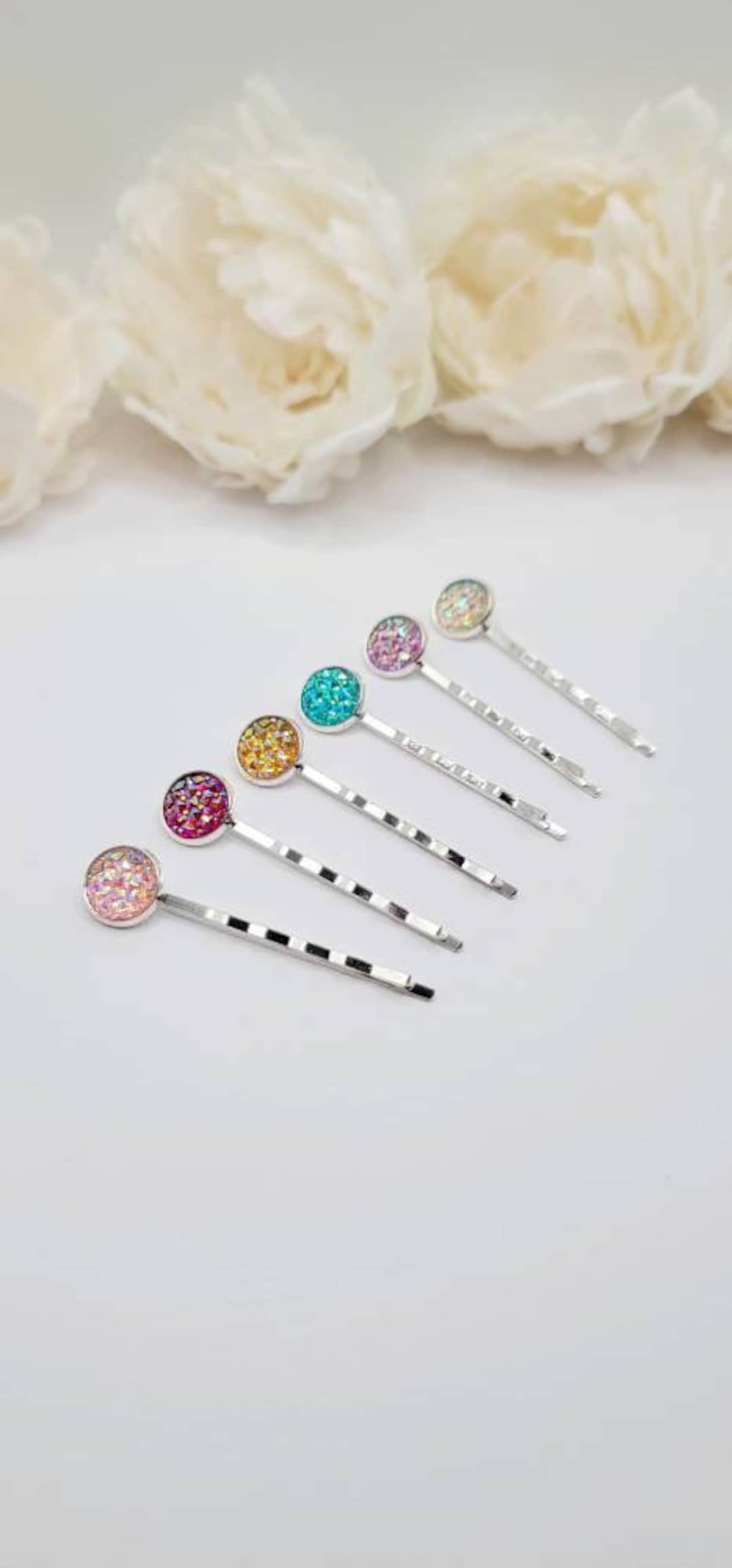 Jewel Hair Pins Set of 6 Shimmer Rhinestone Bobby Pins - Etsy