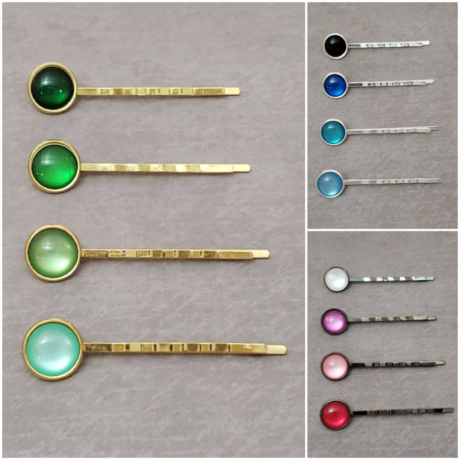 Jewel Tone Hair Pins Build a Set of 2 4 6 Embellished Bobby - Etsy