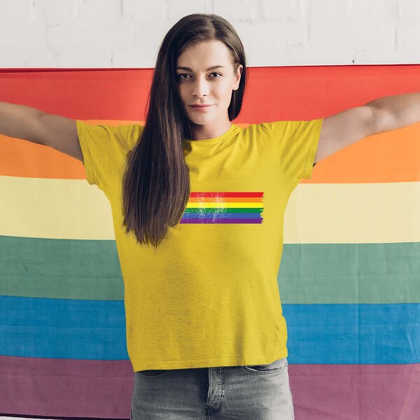 Rainbow Stripe Shirt Etsy