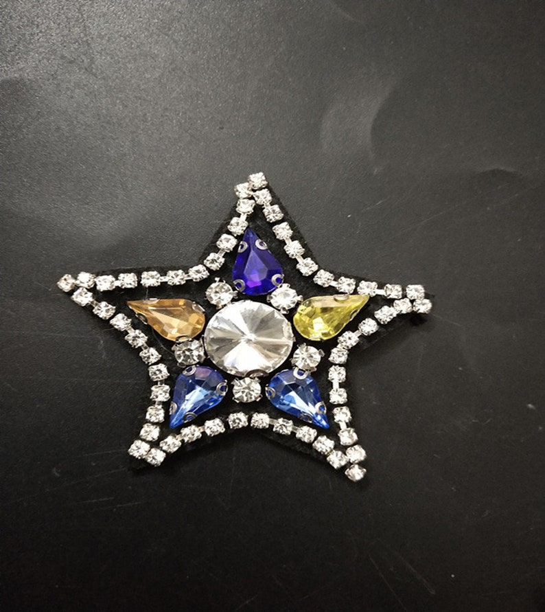 Crystal Beaded Star Eye Applique Tassels Eyes Patch DIY Badge | Etsy