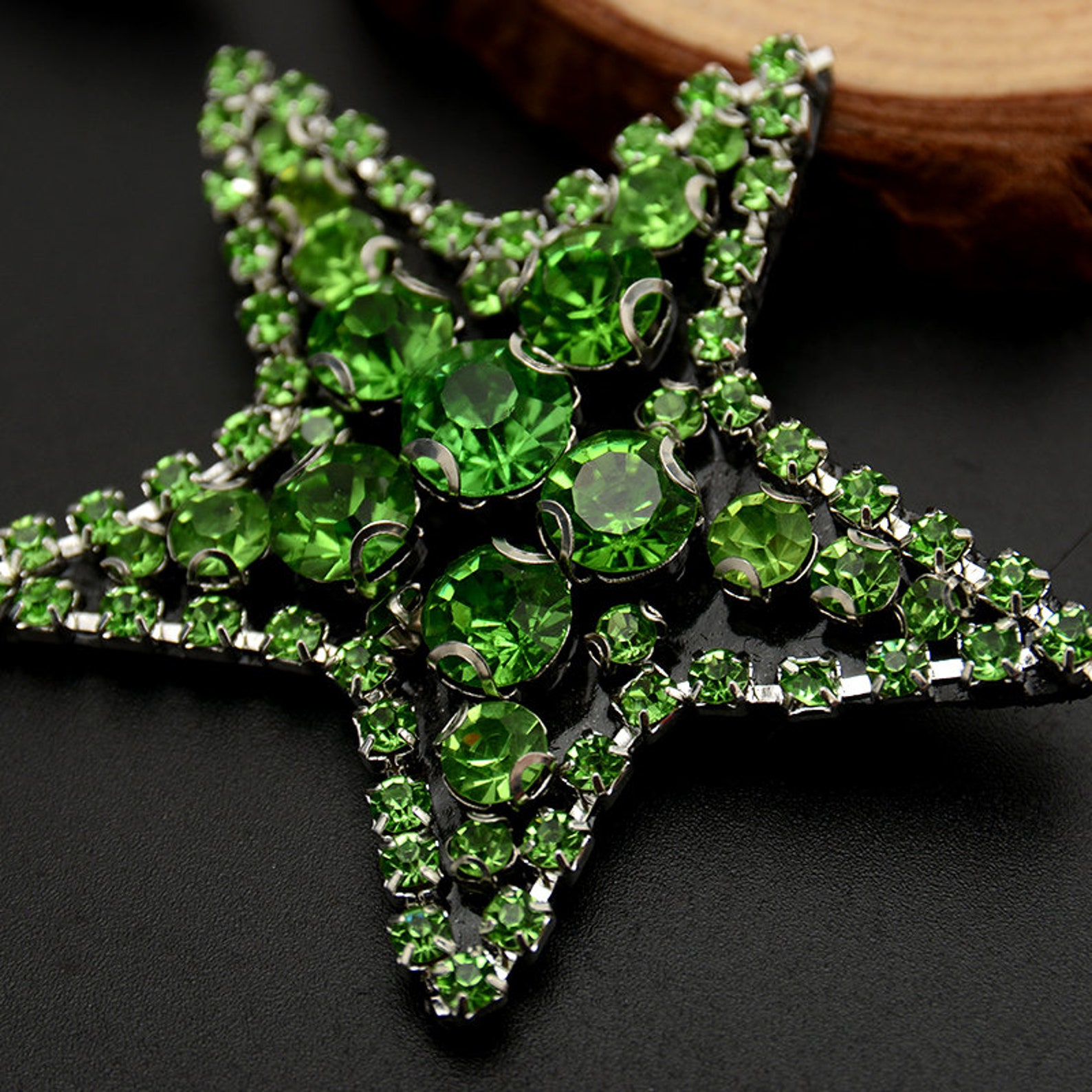 5.5x5.7cm Crystal Beaded Red Star Gold Blue Green Star Applique Stars ...