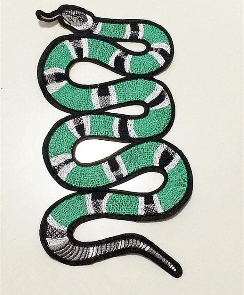 15x28cm Fabric Coral Snakes Red Snake Green Snake Applique Animal Cloth ...