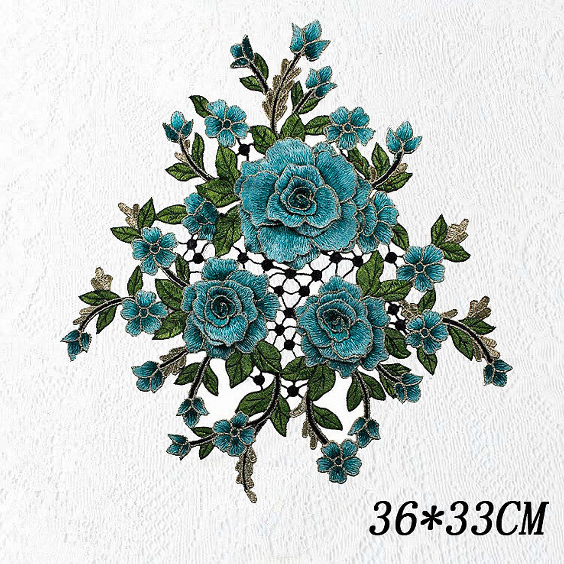 One Set of Single Color Fabric Embroidery Flower Branches - Etsy