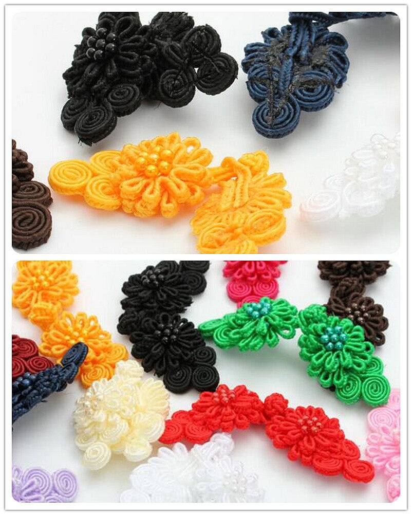 5pieces of Single Color 8x2.5cm Tradition Cloth Beaded Button - Etsy