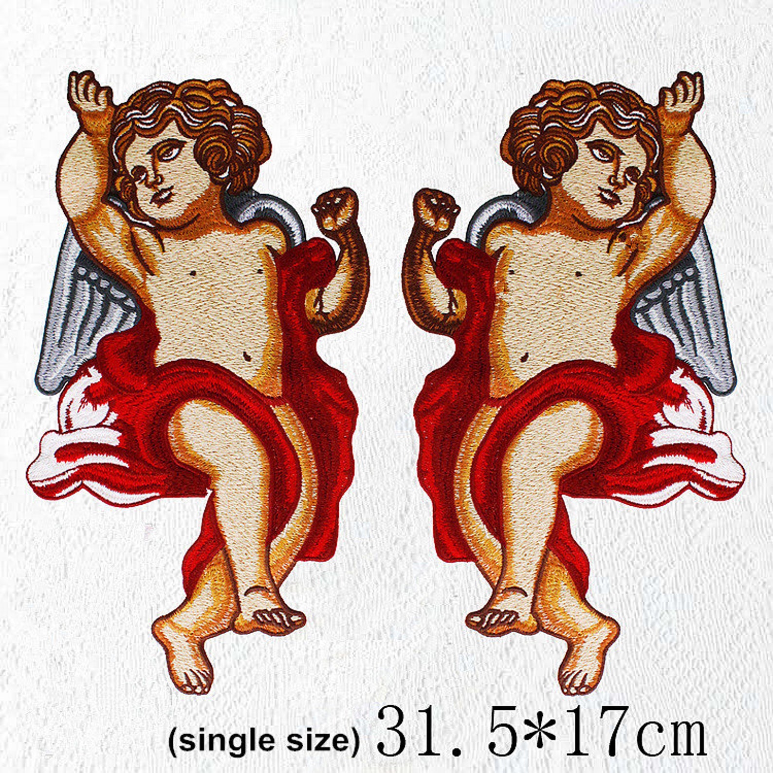 31.5x17cm One Pair of Fabric Embroidery Wing Angel Applique - Etsy