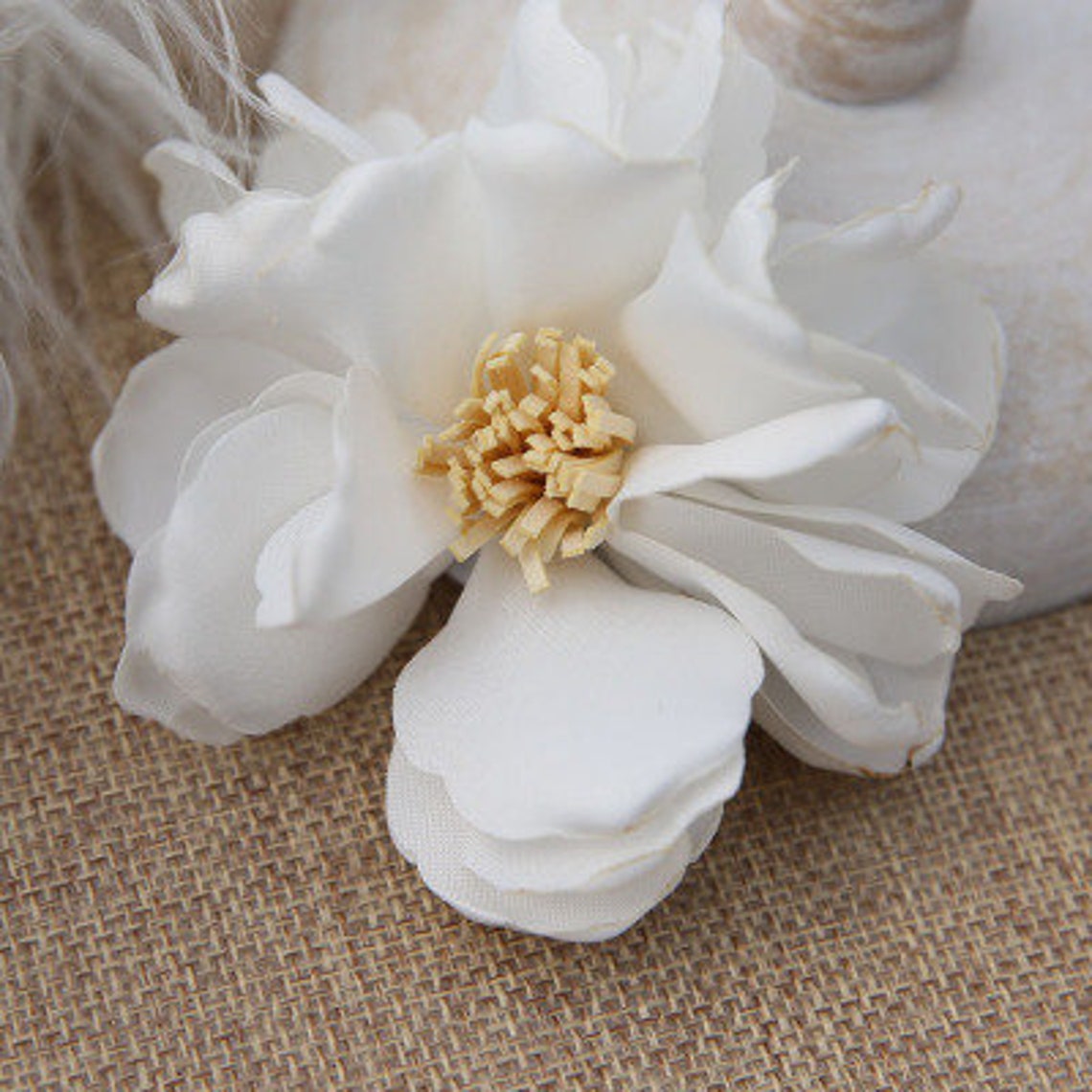 Fabric White Flower Applique Flowers Cloth Patch DIY Garment | Etsy