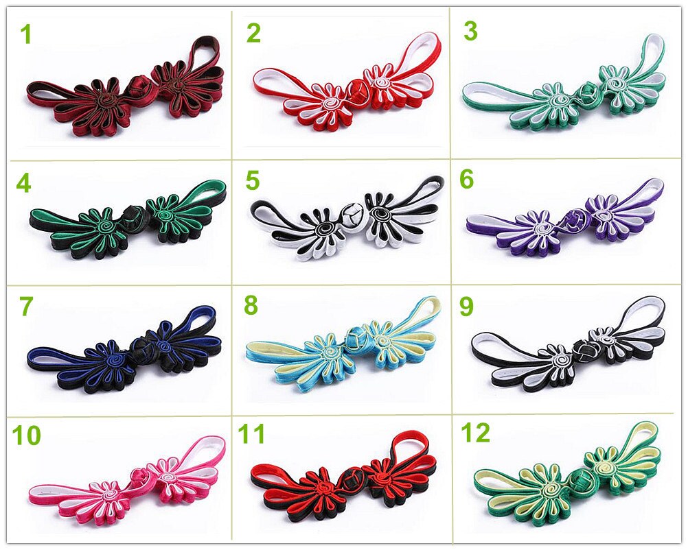 5 Pieces of Single Color 10x3.3cm Tradition Cloth Button Long - Etsy