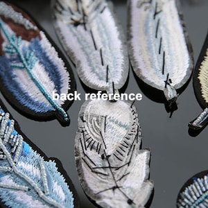 Fabric Embroidery Beaded Feather Applique Cloth Patch DIY Garment ...